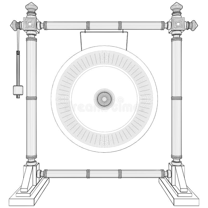 Gong Vector. Percussion Instrument Isolated Illustration on White ...