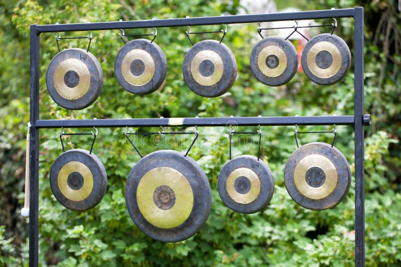 Ceremony Gongs in Pura Besakih Temple in Bali Island, Indonesia Stock ...