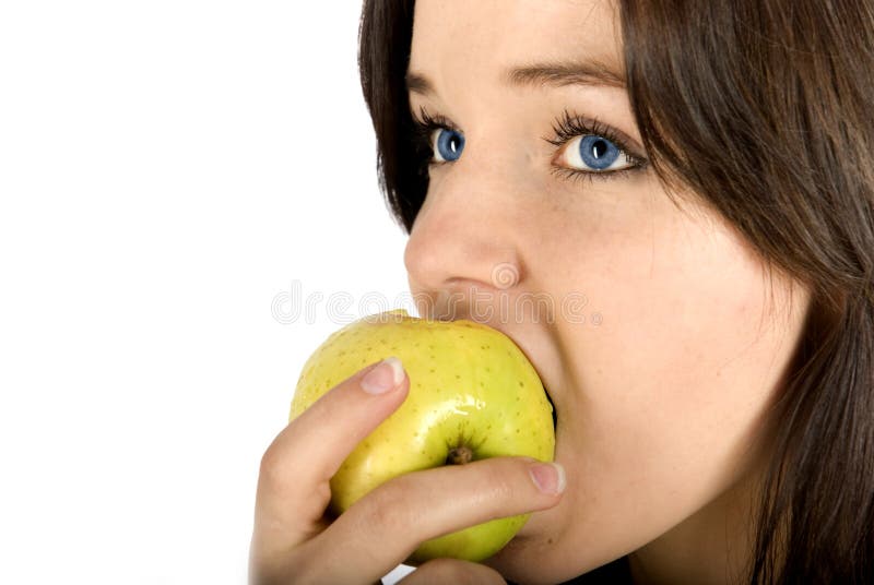 Good apple stock photo. Image of fresh, green, lips, cooking - 4975350