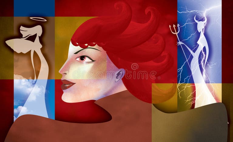 Good Angel Bad Angel Stock Illustrations – 2,176 Good Angel Bad Angel ...