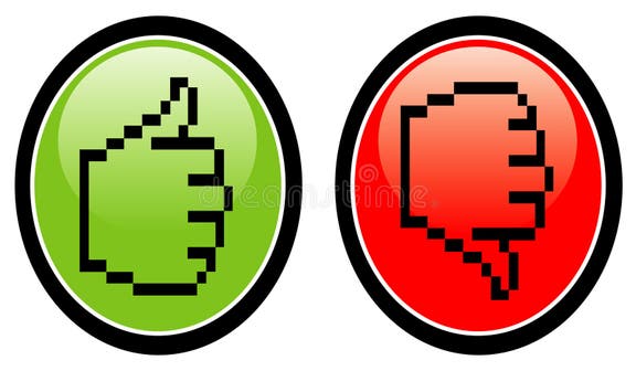 Good and bad sign stock vector. Illustration of click - 10666480