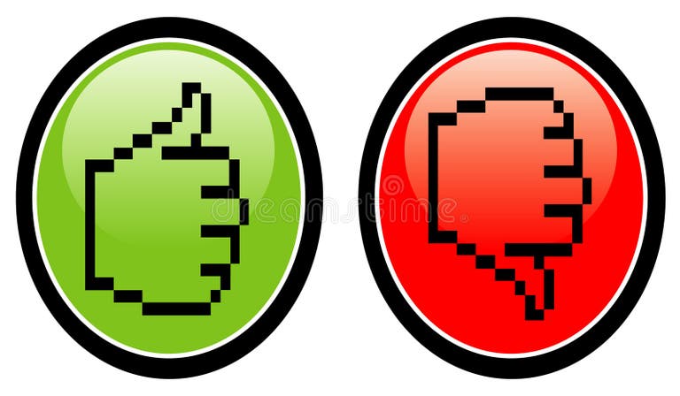 Good and bad sign stock vector. Illustration of click - 10666480