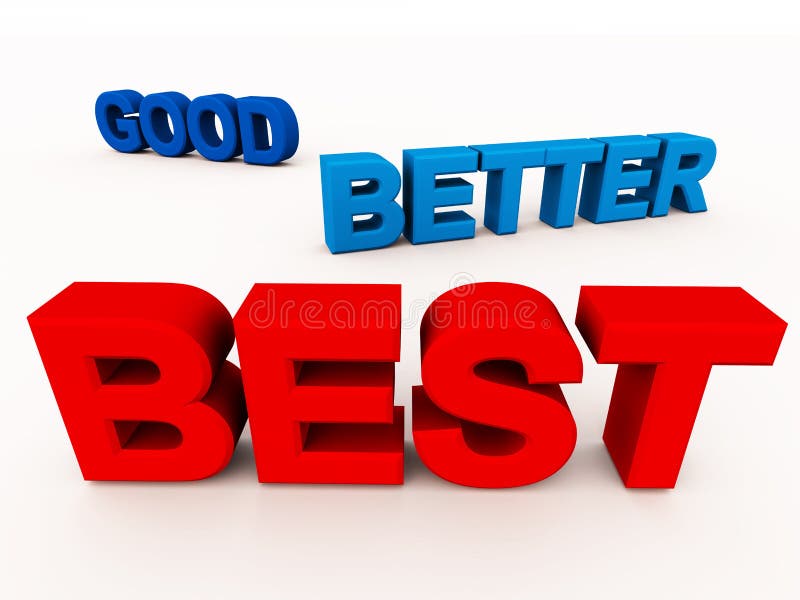 Good Better Best 3 Road SIgns Arrows Choose Direction Stock ...