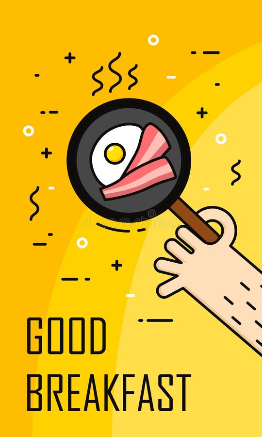 Cartoon Sun Holding a Clock. Wake Up Poster. Flat Style Stock Vector ...