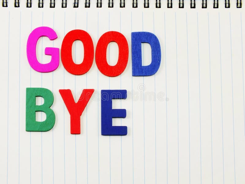 Colorful Wooden Bye Bye Alphabet Notebook Paper Stock Photos - Free ...