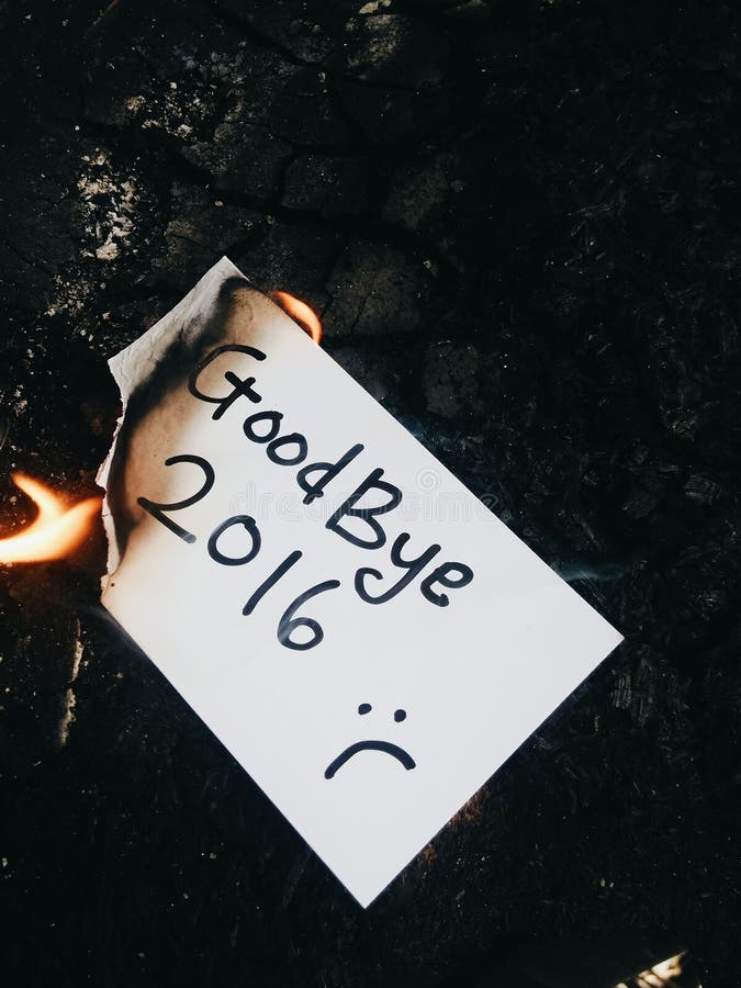 Good bye 2016 stock photo. Image of long, card, white - 83287932