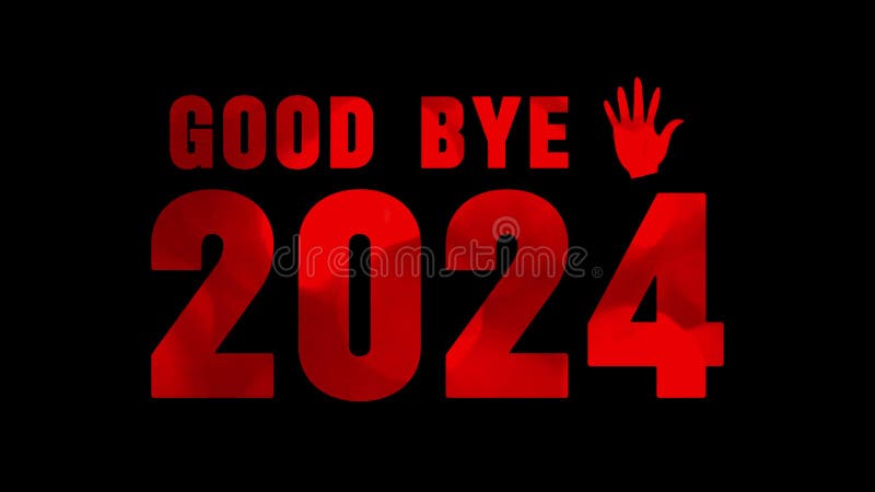 Good Bye ???? 2024 Red Bokeh Typography 4k Loop Animation Video ...