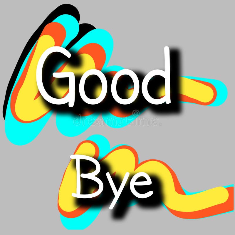 *Good Bye* Simple Illustration Font Stock Illustration - Illustration ...