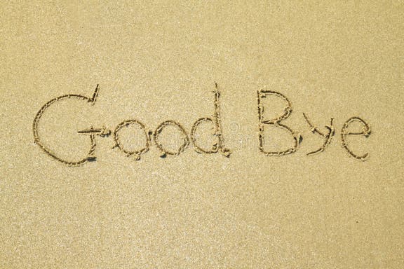 Goodbye Written Sand Stock Photos - Free & Royalty-Free Stock Photos ...