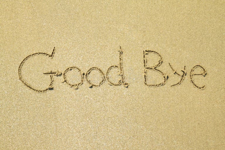 Goodbye Written Sand Stock Photos - Free & Royalty-Free Stock Photos ...