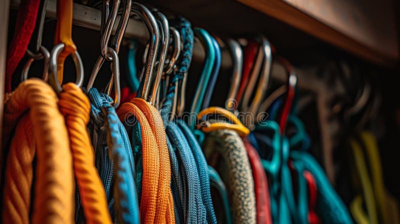Good Climbing Ropes for Rock Climbing Stock Photo - Image of thick ...