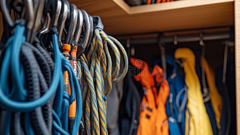 Good Climbing Ropes for Rock Climbing Stock Photo - Image of bundle ...