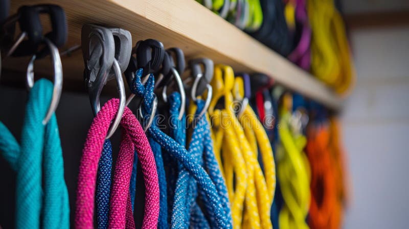 Good Climbing Ropes for Rock Climbing Stock Photo - Image of rope, line ...