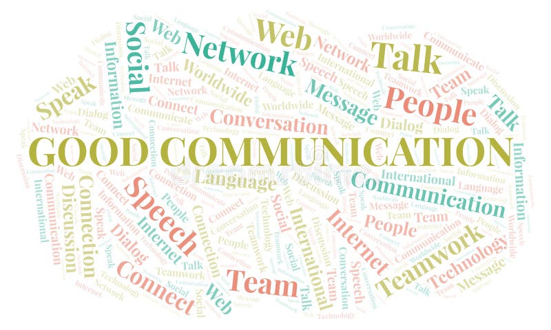 Good Communication Word Cloud. Stock Illustration - Illustration of ...