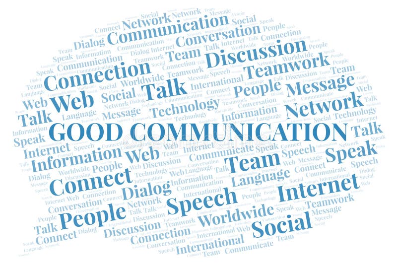 Good Communication Word Cloud. Wordcloud Made with Text only Stock ...