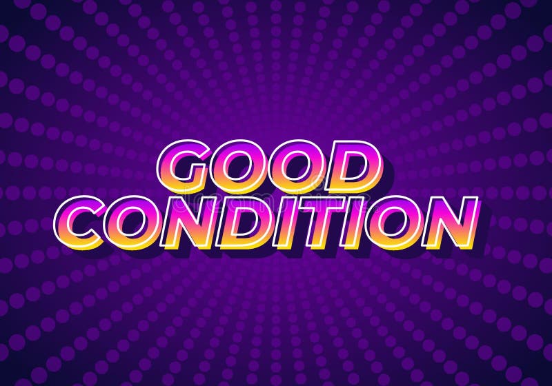 Good Condition. Text Effect in 3D Look with Gradient Purple Yellow ...