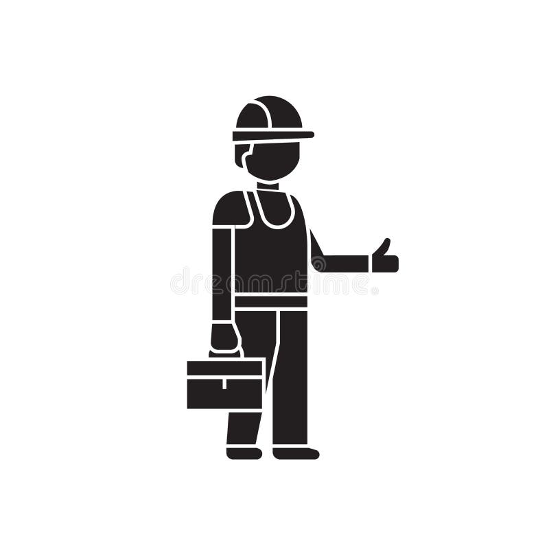 Good Construction Work Black Vector Concept Icon. Good Construction ...