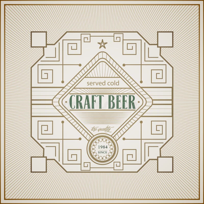 Good Craft Beer Brewery Vintage Label Stock Vector - Illustration of ...