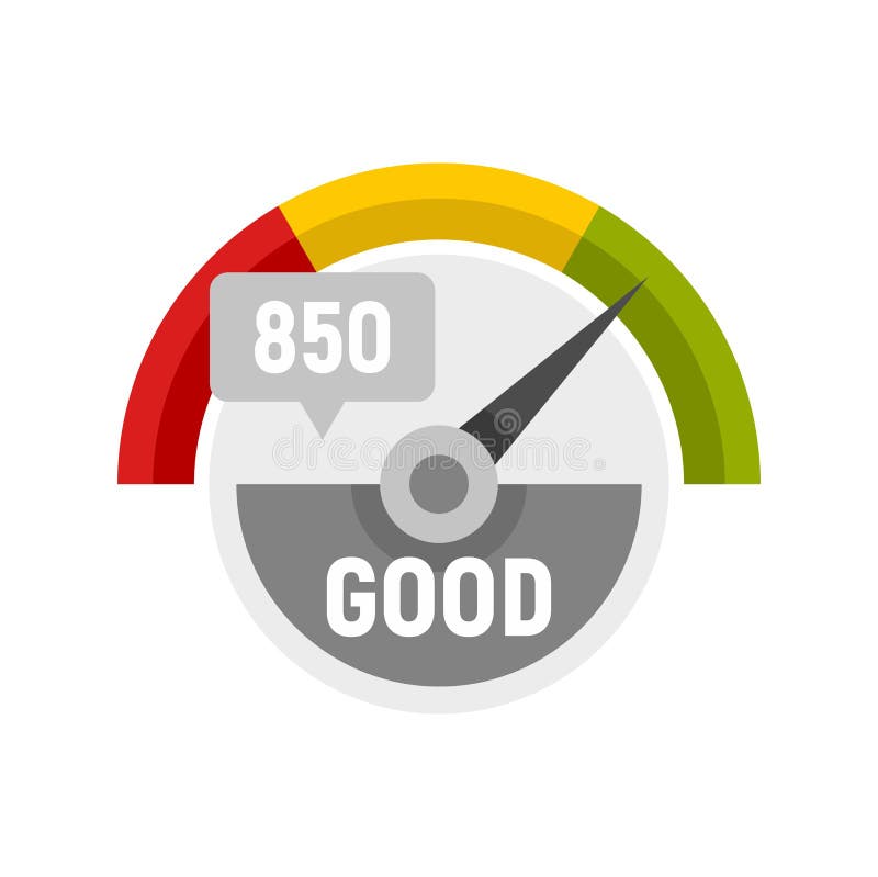 Good Credit Score Display Icon Flat Isolated Vector Stock Vector ...