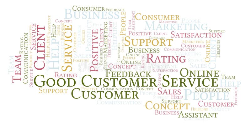 Good Customer Service Word Cloud. Stock Illustration - Illustration of ...