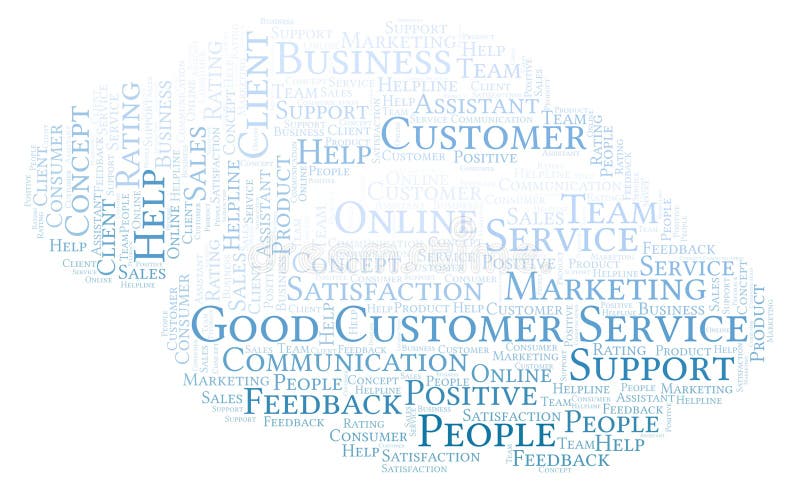 Good Customer Service Word Cloud. Stock Illustration - Illustration of ...