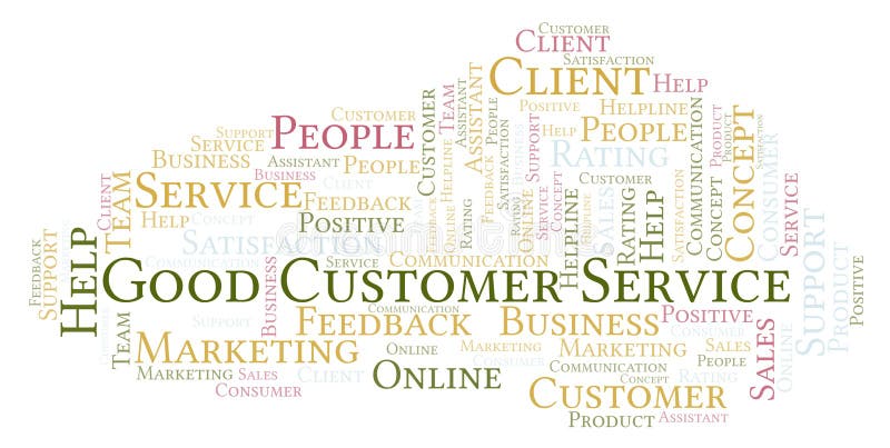 Good Customer Service Word Cloud. Stock Illustration - Illustration of ...
