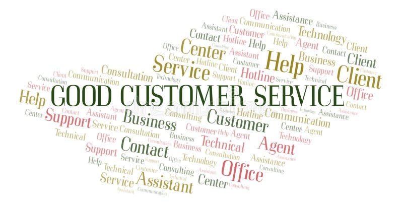Good Customer Service Word Cloud. Stock Illustration - Illustration of ...