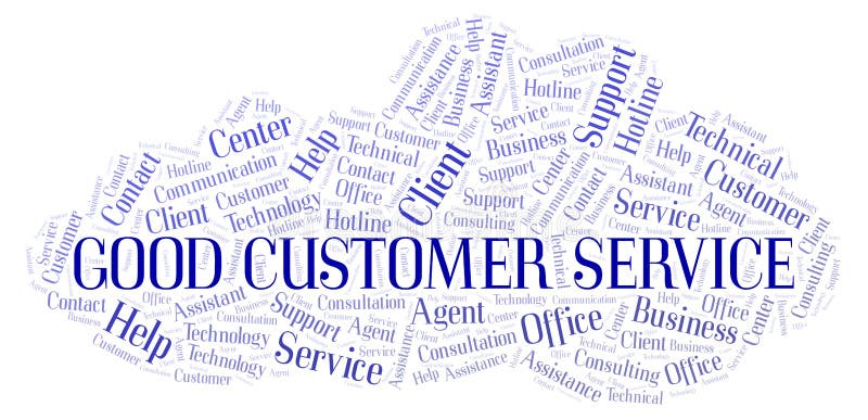 Good Customer Service Word Cloud. Stock Illustration - Illustration of ...