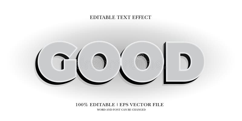Good 3d Text Effect Styles Mockup Concept Black Text Stock Vector ...