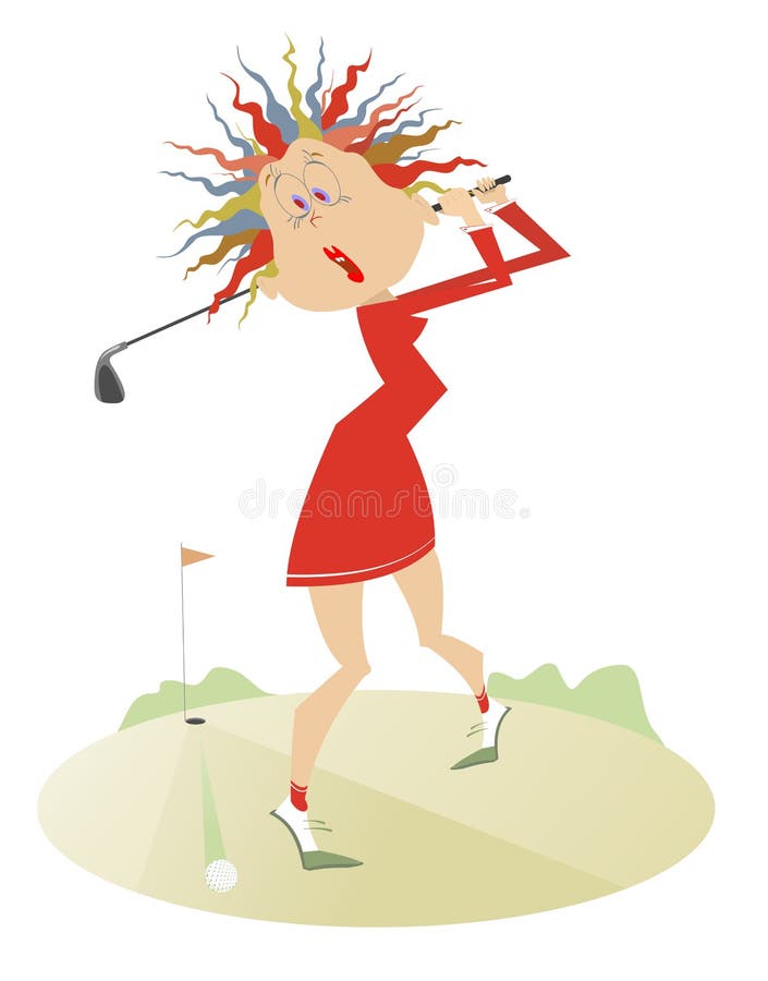 Good day for playing golf stock vector. Illustration of vector - 44952016