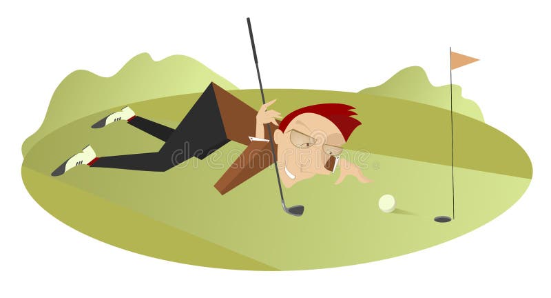 Golfer Cheating - Golf Cartoons Series Number 5 Stock Illustration ...