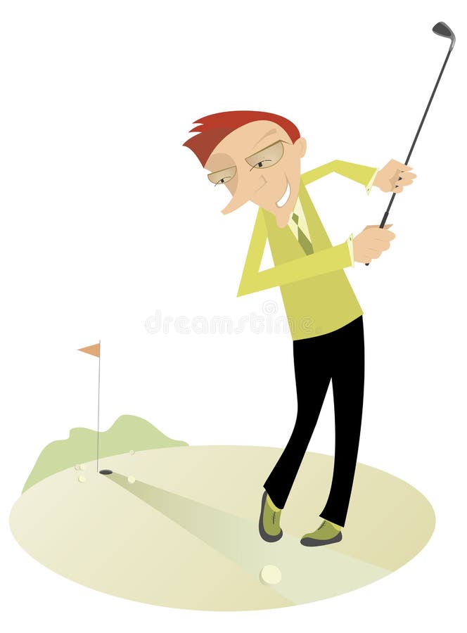 Good day for playing golf stock vector. Illustration of glasses - 44952023