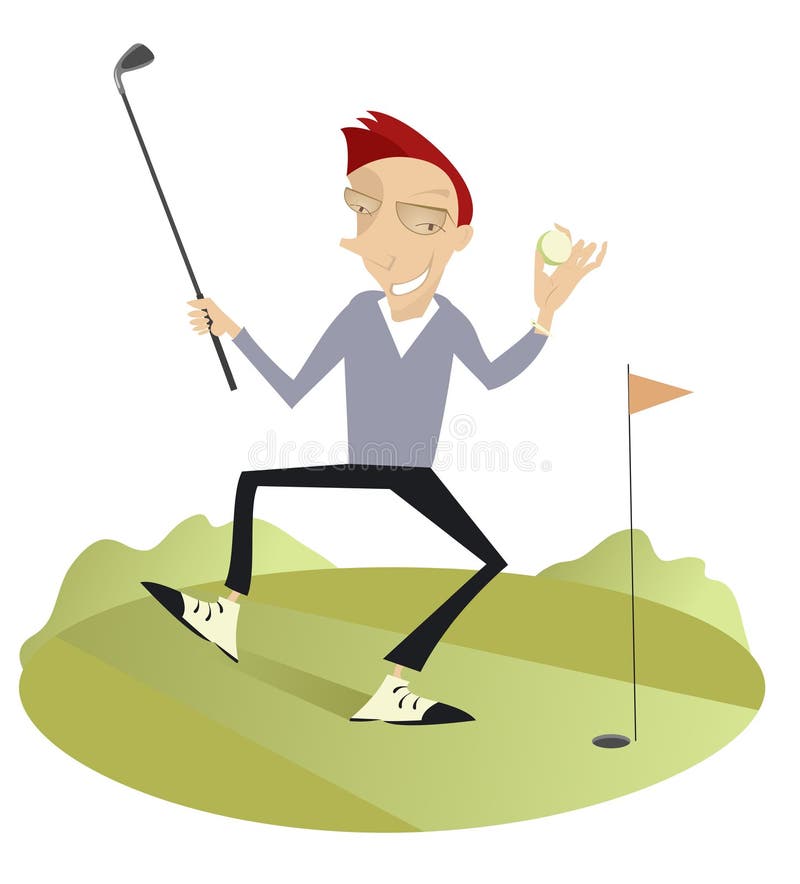Good day for playing golf stock vector. Illustration of handwork - 52058584