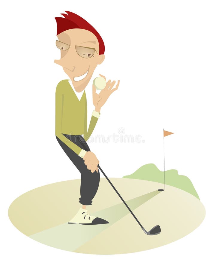 Good day for playing golf stock vector. Illustration of isolated - 52059464