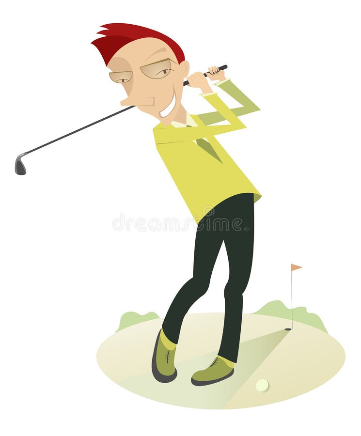 Good day for playing golf stock vector. Illustration of ball - 41789589