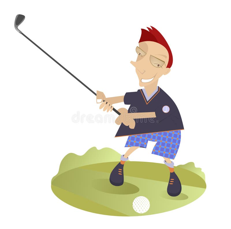 Good day for playing golf stock vector. Illustration of profession ...