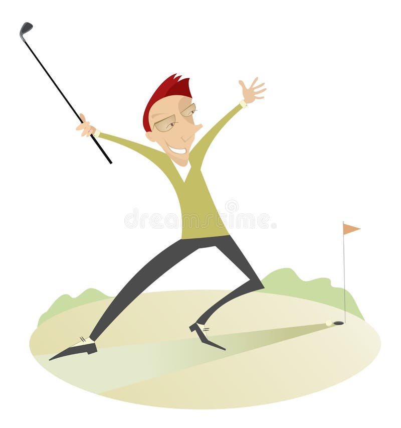 Good day for playing golf stock vector. Illustration of vector - 58231594