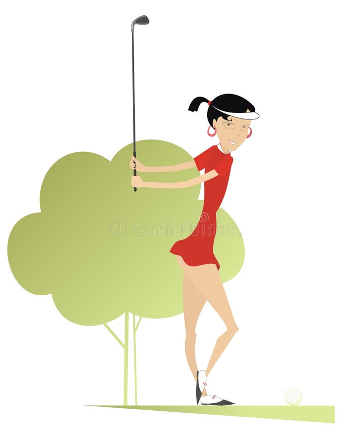 Good day for playing golf stock vector. Illustration of tree - 68725487