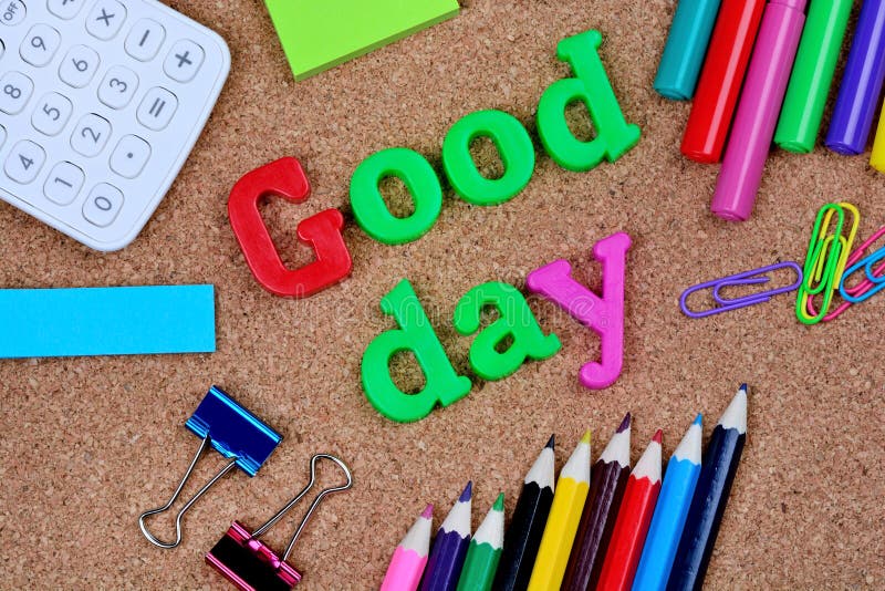 Good Day Words Cork Background Stock Photos - Free & Royalty-Free Stock ...