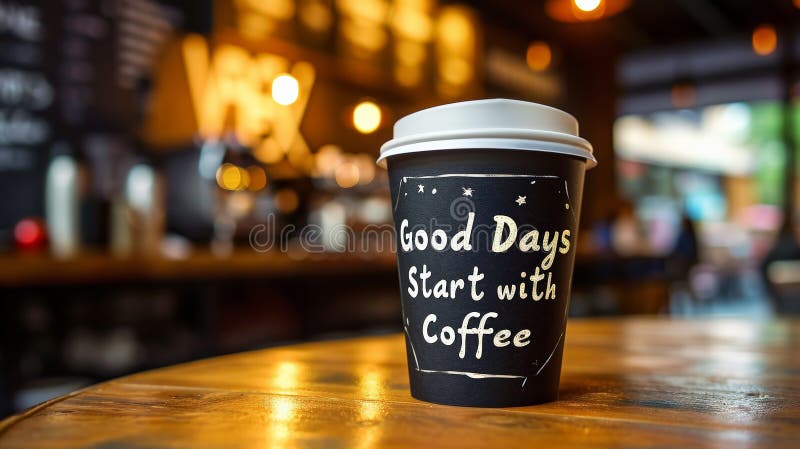 Good Days Start with Coffee - AI Generated Stock Illustration ...