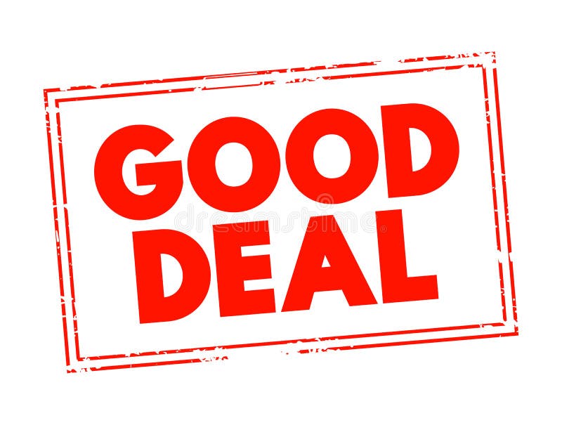 Good Deal Text Stamp Concept for Presentations and Reports Stock ...