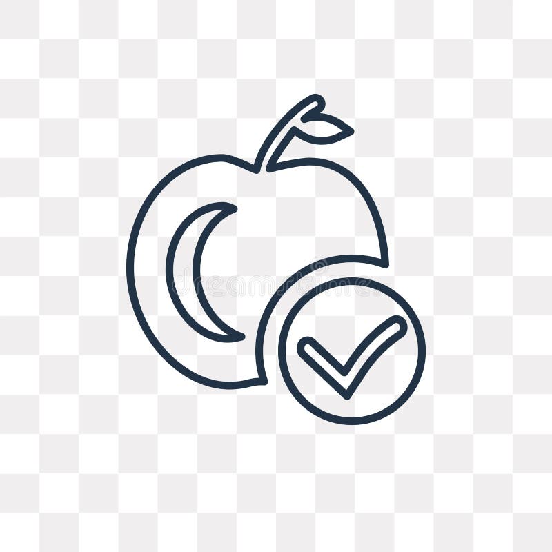 Good Diet Vector Icon Isolated on Transparent Background, Linear Stock ...