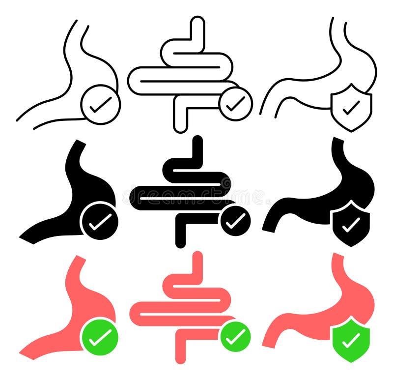 Good digestion icon vector stock illustration. Illustration of bacteria ...