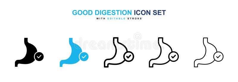 Good digestion icon vector stock illustration. Illustration of food ...