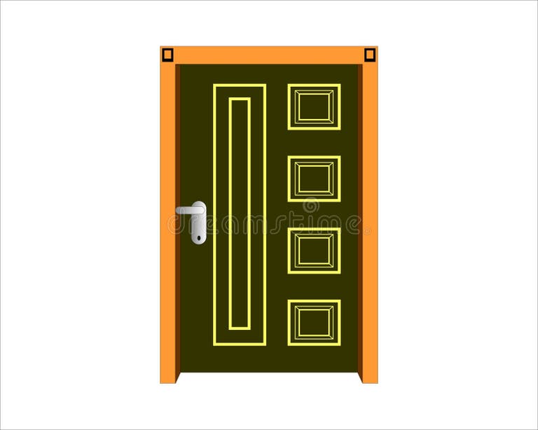 Good Door Design Vector Illustration Stock Vector - Illustration of ...
