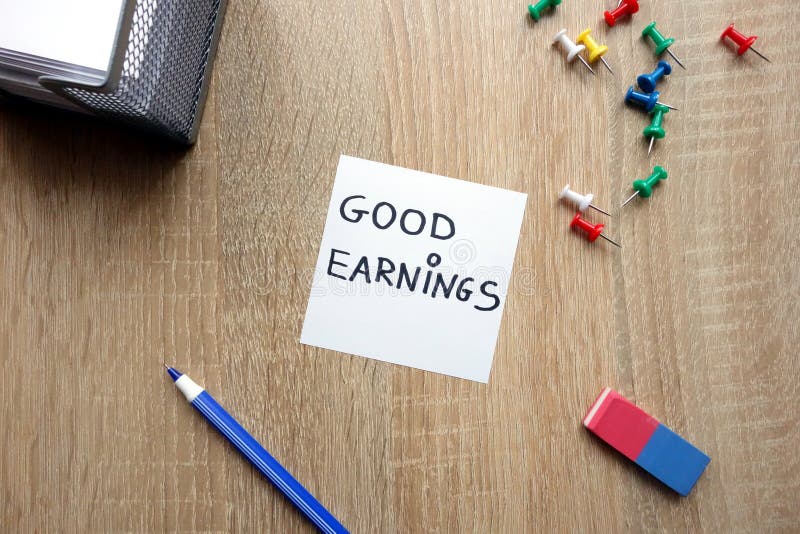 Good earnings concept stock image. Image of handwritten - 134866831
