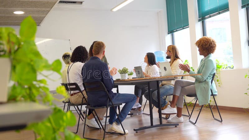 Good Environment during a Coworking Meeting with Young People Stock ...
