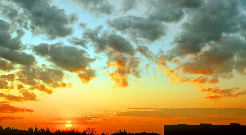 Good evening. stock image. Image of warm, terrible, nature - 5235913