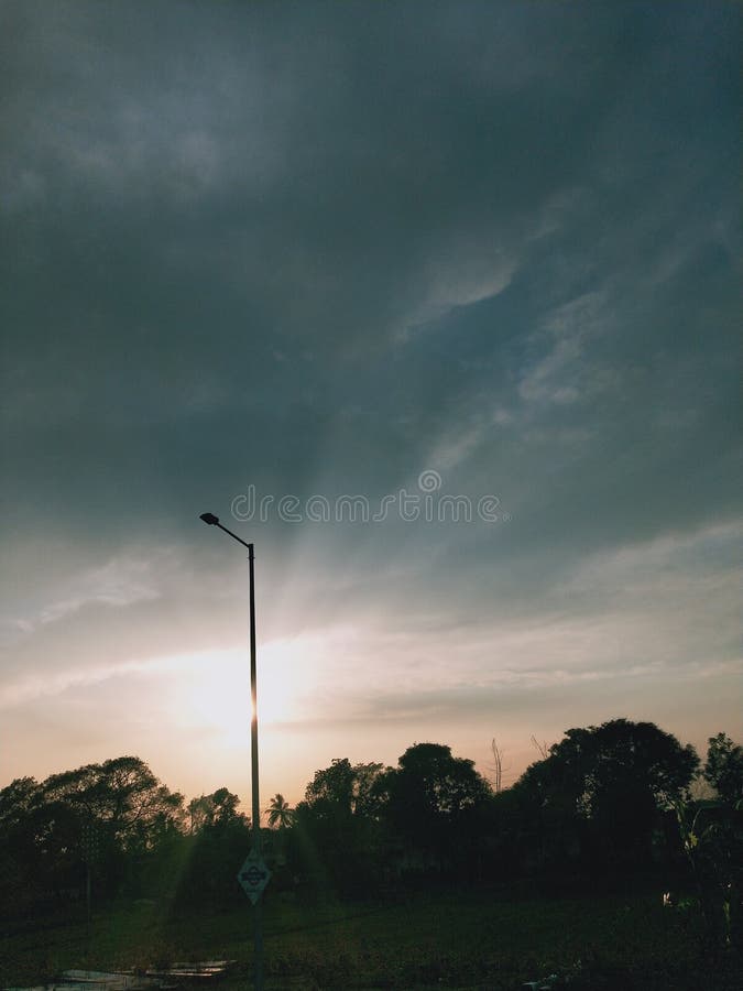 Good Evening Image Wonderful Lamp Post Stock Photo - Image of wonderful ...