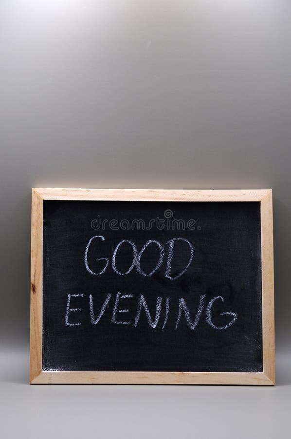 Good evening write stock illustration. Illustration of advertising ...